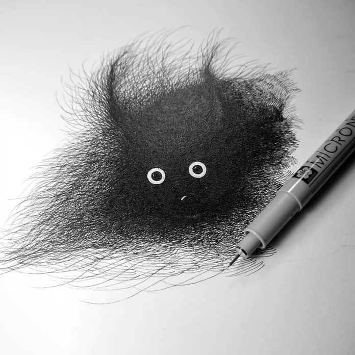 Frazzled Cats Formed From Hundreds of Hatched Lines by Luis Coelho ...